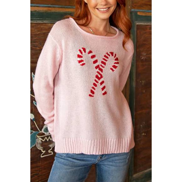 Wooden Ships | Sweaters | New Wooden Ships Candycane Sweater In Pink ...
